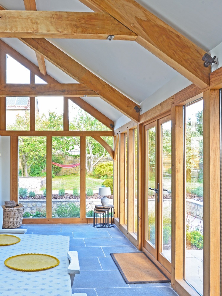 A bespoke oak garden room
