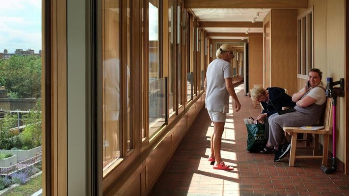 A modern almshouse, intended to reduce loneliness.